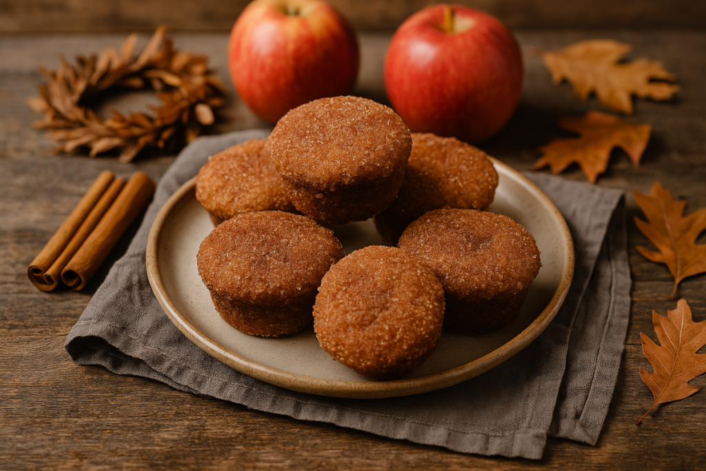 Apple Cider Mini Donut Muffins - Cass & Crumb Apple Cider Mini Donut ...